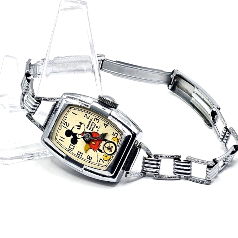 Ultra Rare 1937-38 Ingersoll Mickey Mouse Rectangular… - Gem